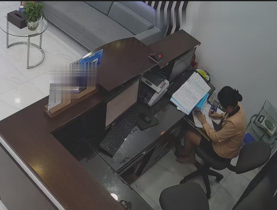 One Of The Jewelry Store Hostess Candid Shoeplay Under The Table The Other One Dangling On The Safa